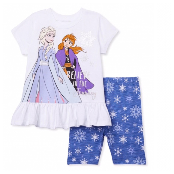 Disney | Matching Sets | Disney Frozen Elsa Anna Cute Shorts Set | Poshmark